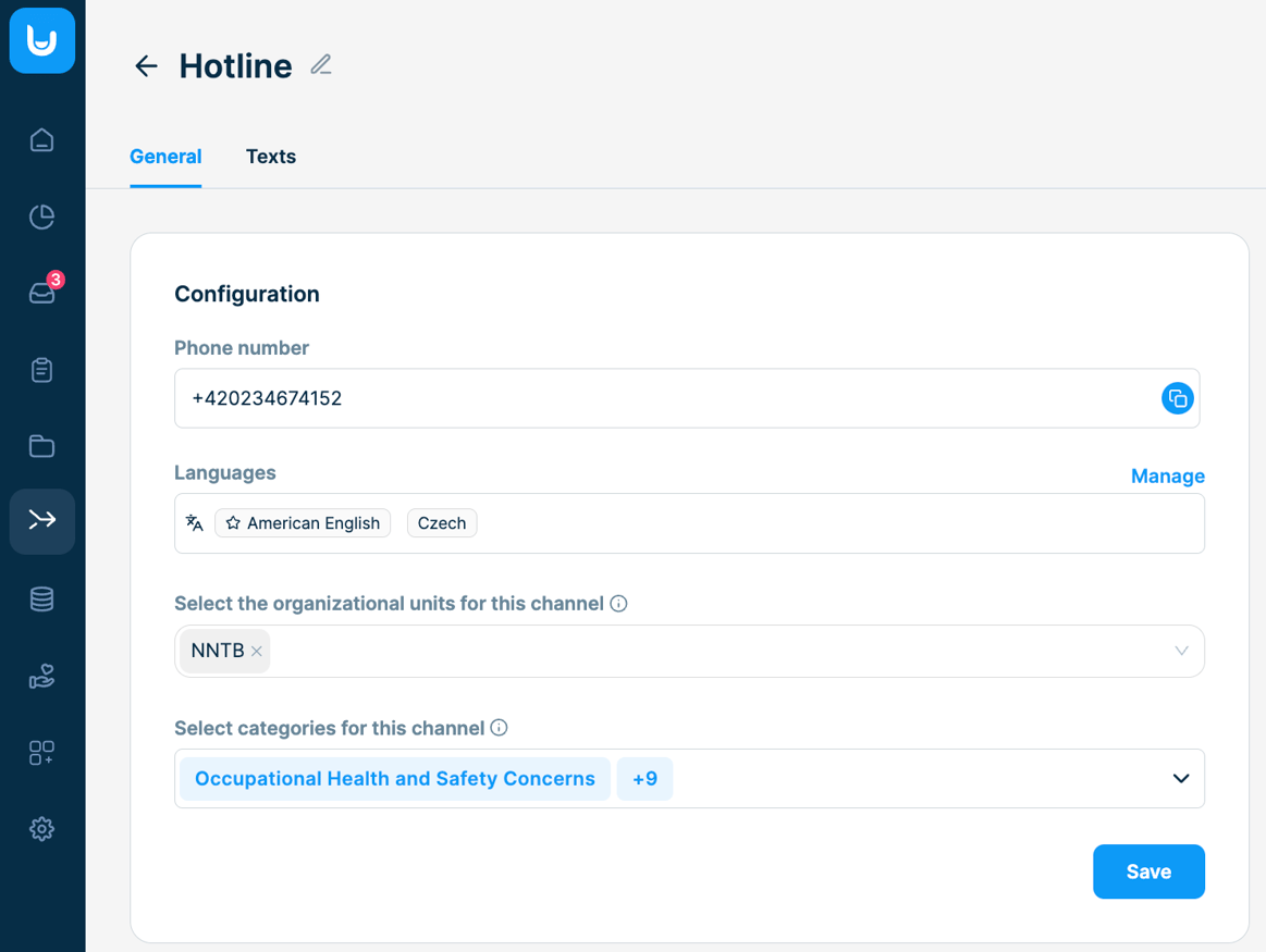 Automated hotline